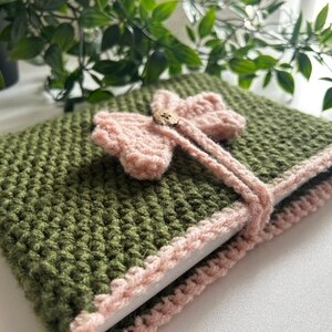 Handmade Crochet Bow Bookcover - Etsy