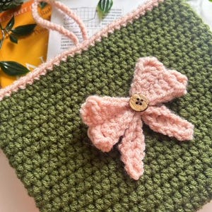 Handmade Crochet Bow Bookcover - Etsy