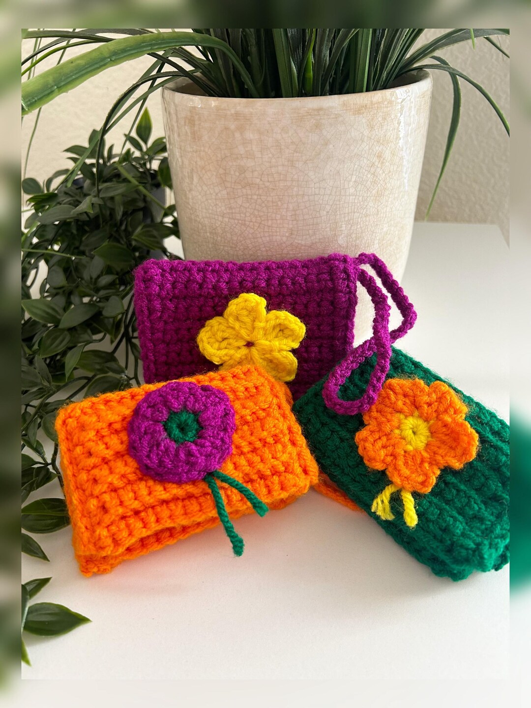 Colorful Crochet Wallets/pouches - Etsy