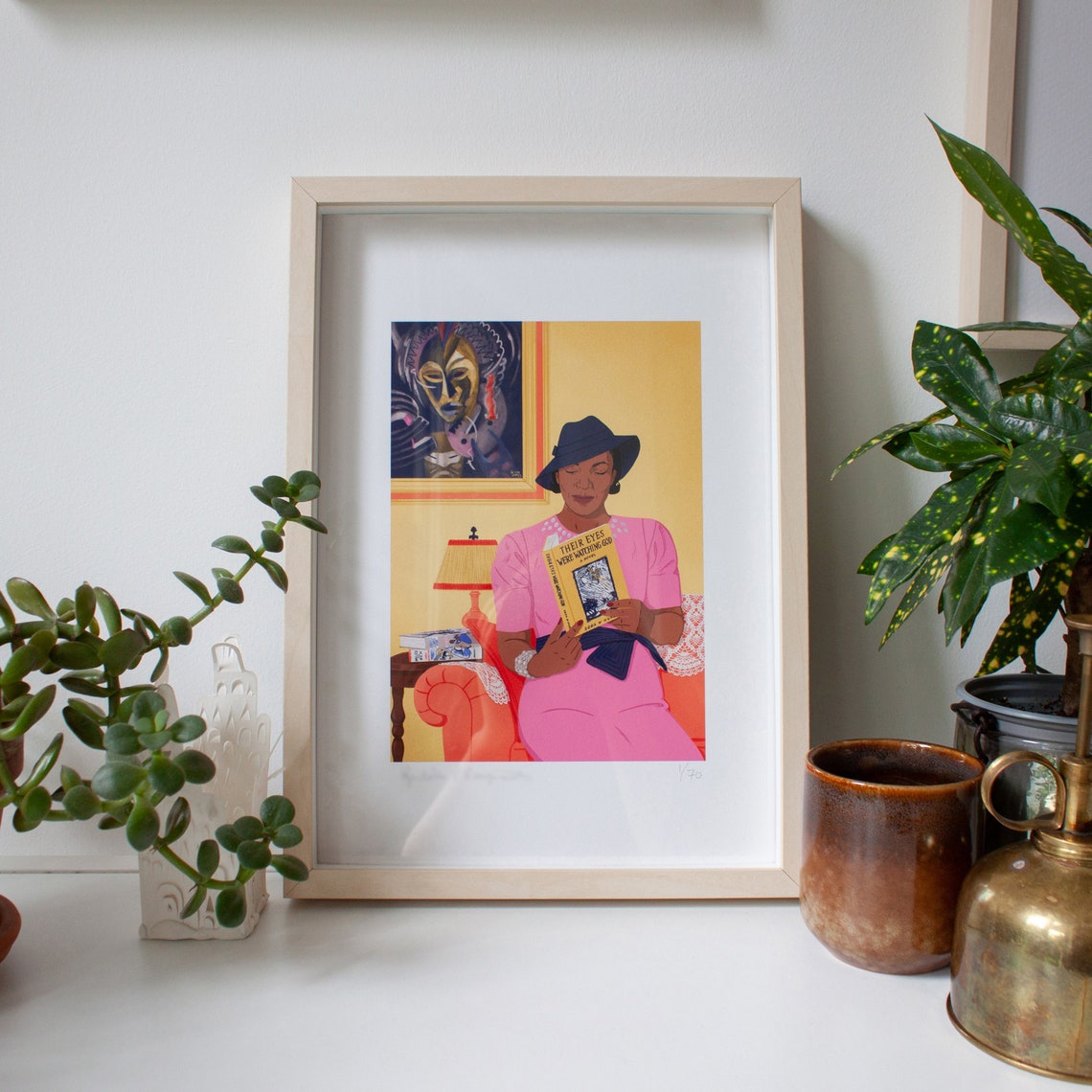 Art Print Portrait of Zora Neale Hurston Reading Her Book A4 - Etsy