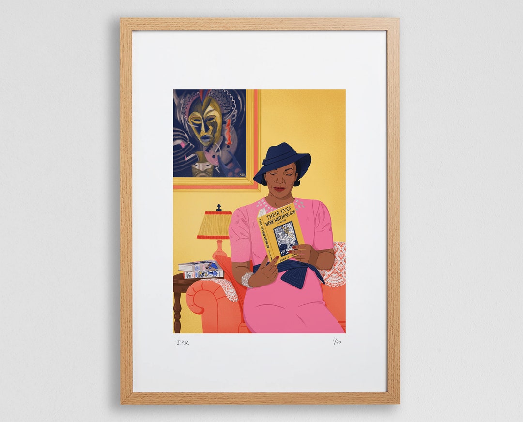 Art Print - Portrait of Zora Neale Hurston Reading Her Book (A4) - Etsy
