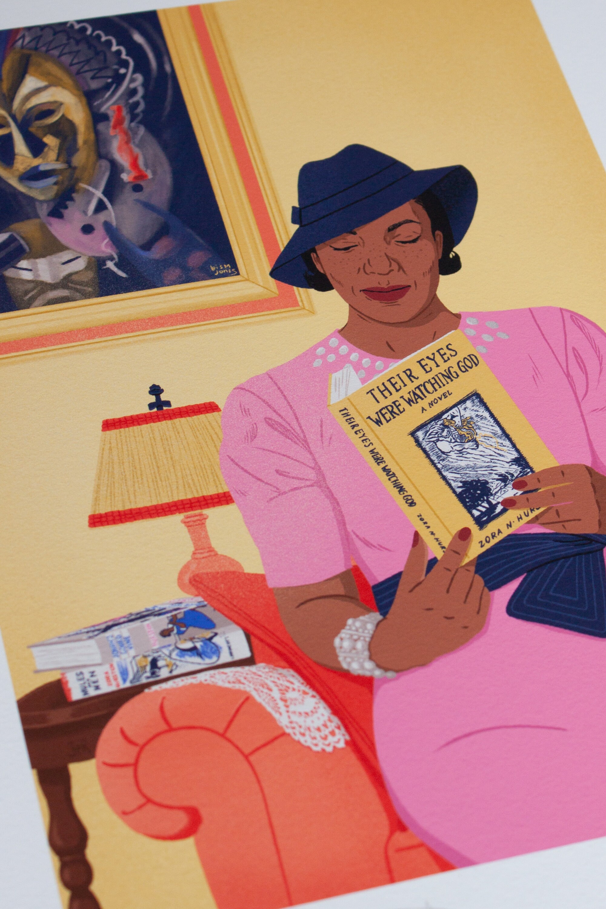 Art Print Portrait of Zora Neale Hurston Reading Her Book A4 - Etsy