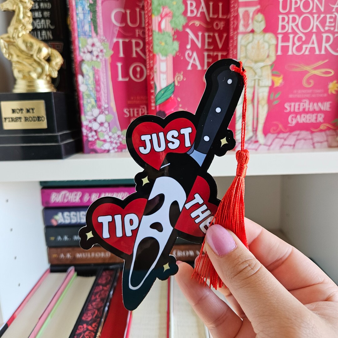 Just the Tip Peek-a-boo Laminated Bookmark, Cute Bookmarks, Bookish ...