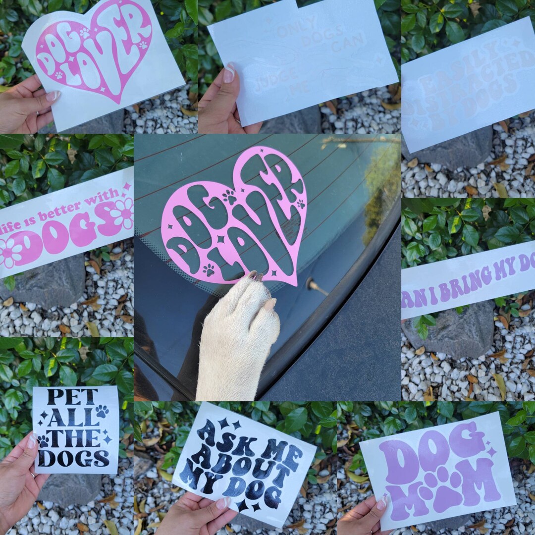 Dog Car Decals| Dog Mom Car Stickers| Bumper Stickers| Car Decals - Etsy