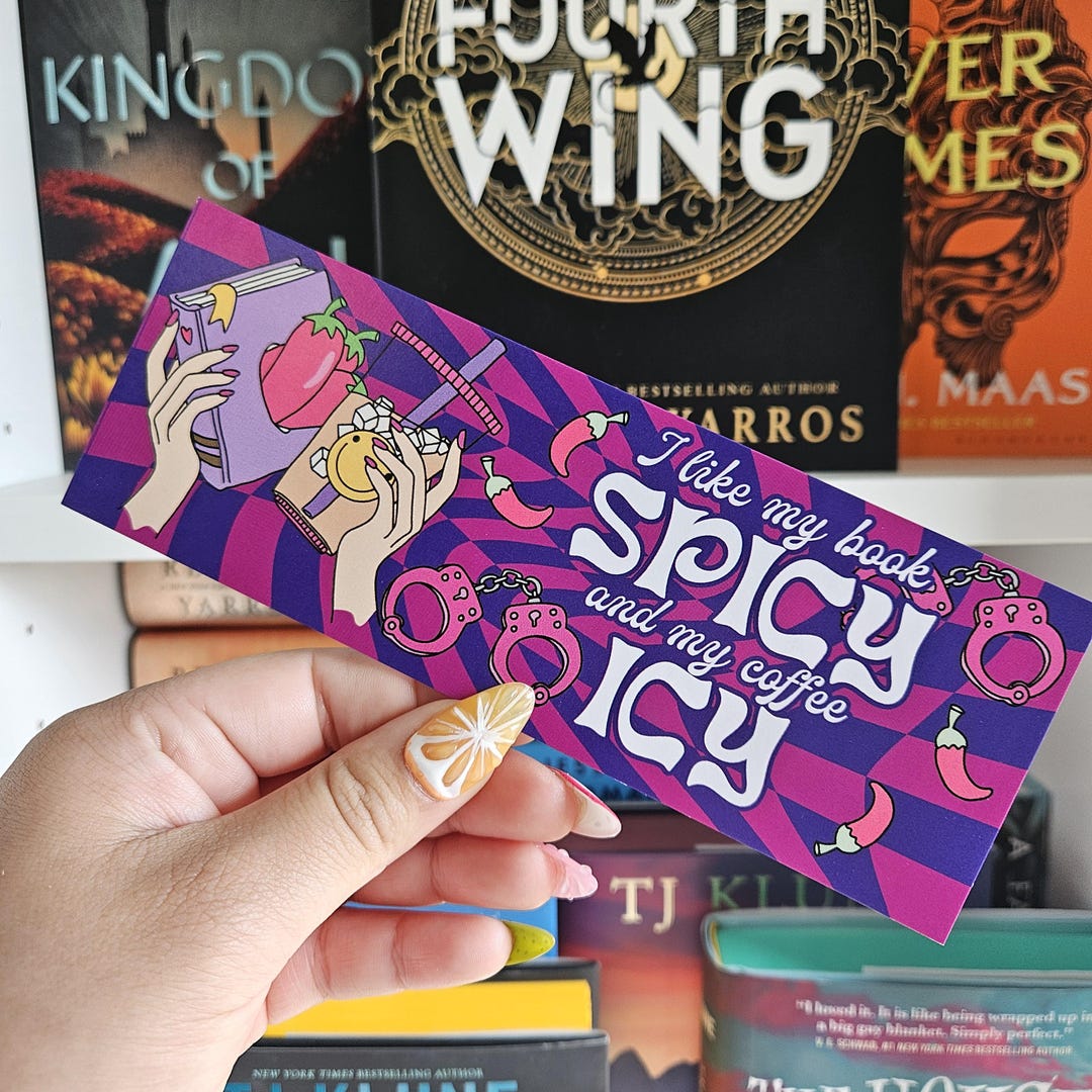 Spicy & Icy Bookmark, Cute Bookmarks, Bookish, Book Club Gift, Booktok ...