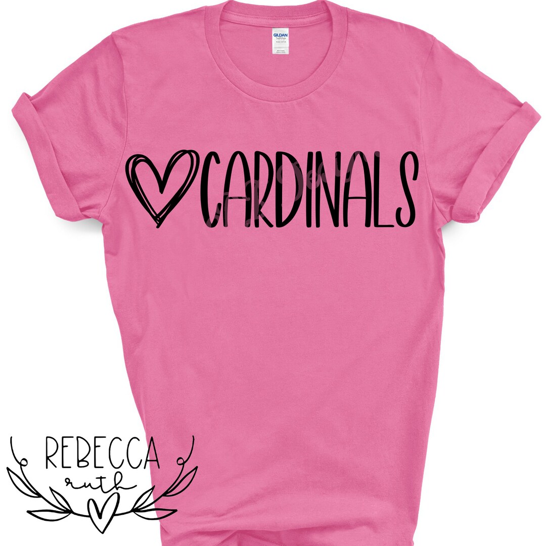CARDINALS HEART png and Svg - Etsy