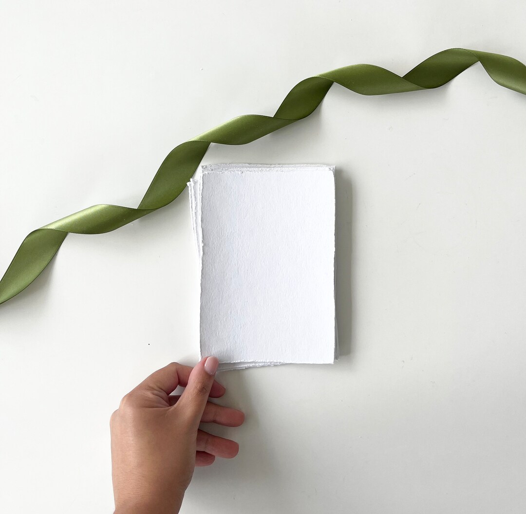 105 X 148 White Deckle Edge Cotton Rag Handmade Paper 300gsm - Etsy