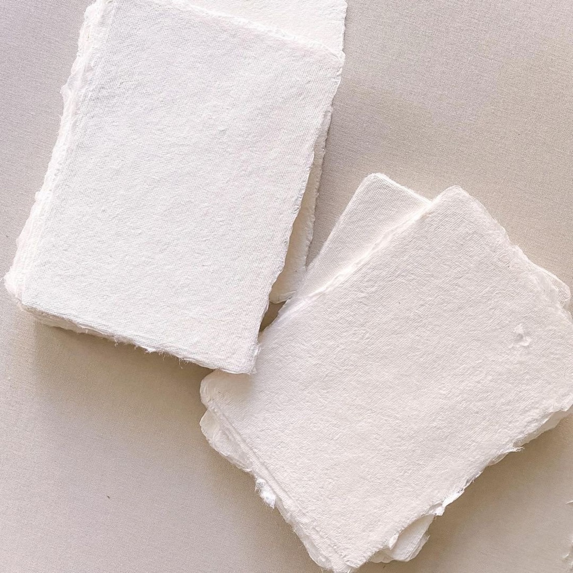 A5 White Deckle Edge Cotton Rag Handmade Paper 300gsm - Etsy