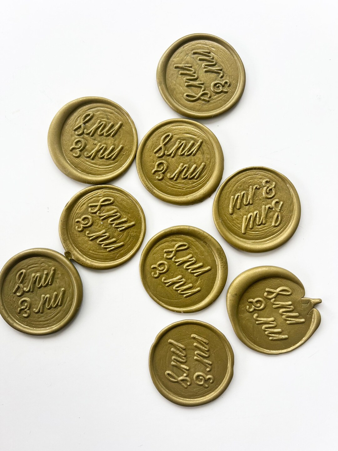 Mr and Mrs Gold Wedding Wax Seals - Etsy