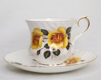 Yellow Rose Tea Cup | Etsy