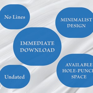 Minimalist Planner Printable Bundle | 10 Blue Printables | Weekly and ...