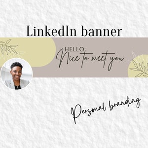 Brown Floral Linkedin Banner for Your Personal Branding on - Etsy