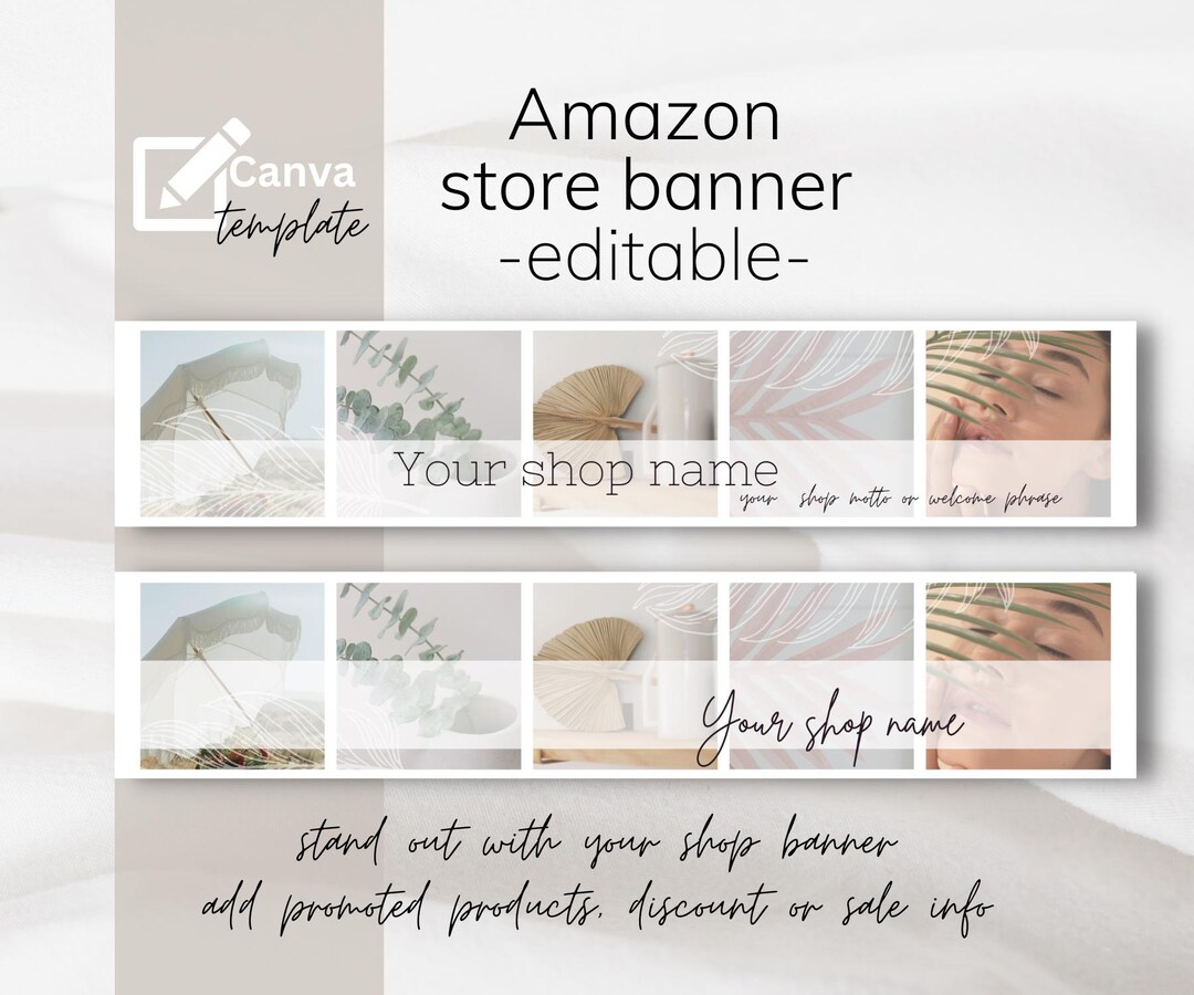 Amazon Storefront Banner Template Editable With Canva, Boho Banner for ... Amazon Storefront Banner Template Editable With Canva, Boho Banner for ...