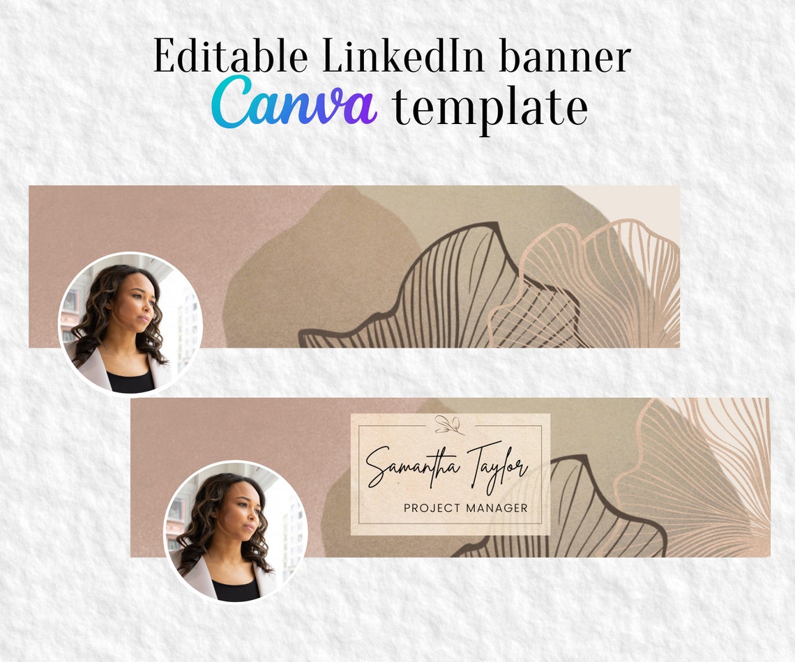 Beige Editable Linkedin Banner Canva Template Linkedin Banner - Etsy