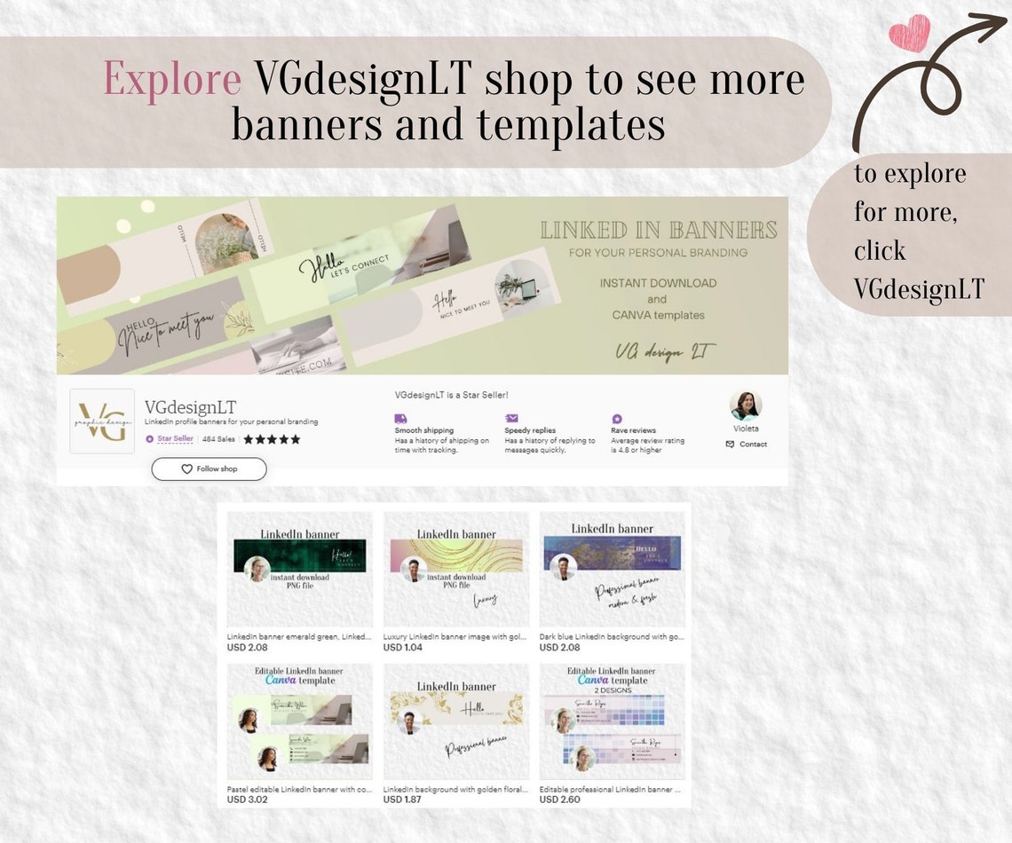 Aesthetic Linkedin Banner for Your Personal Branding on - Etsy