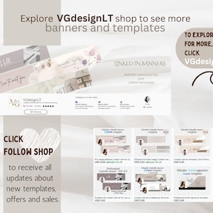 Editable Linkedin Banner Template: Professional Branding (canva) - Etsy