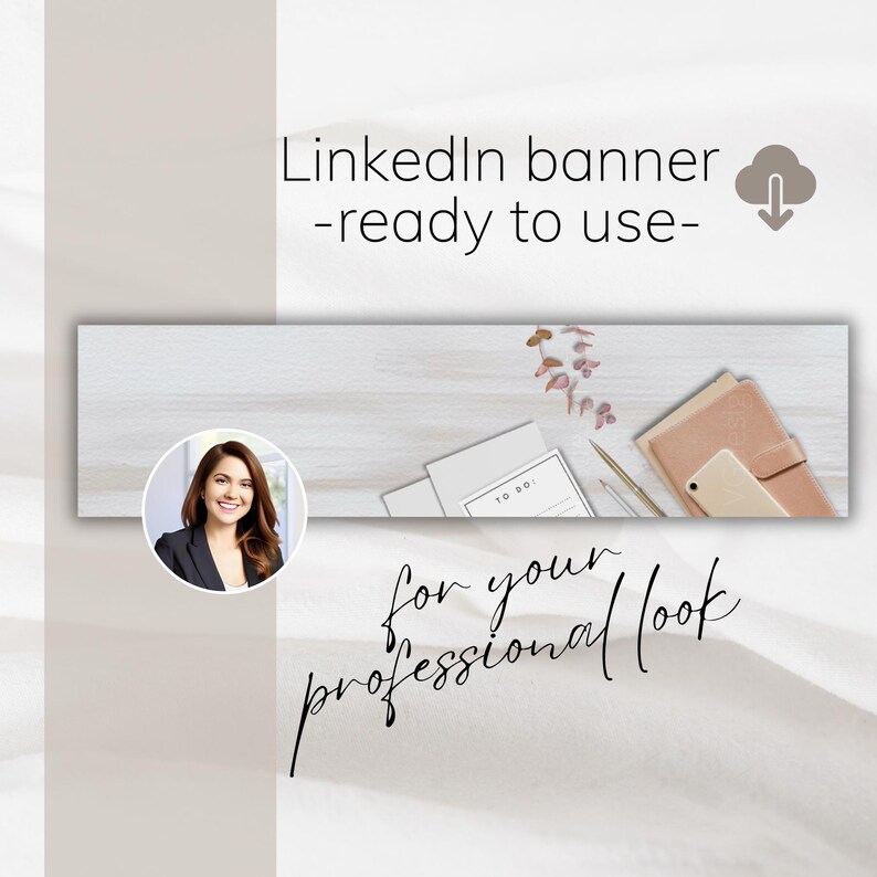 Fondo beige para perfil de LinkedIn, aspecto profesional, espacio de trabajo con cuaderno ...