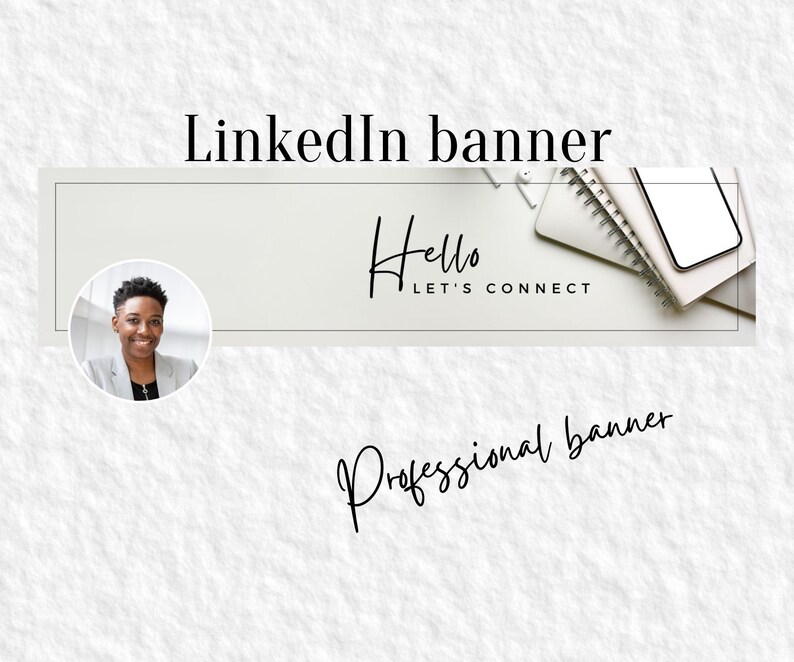 Minimalist Professional Linkedin Banner for Your Personal | Etsy