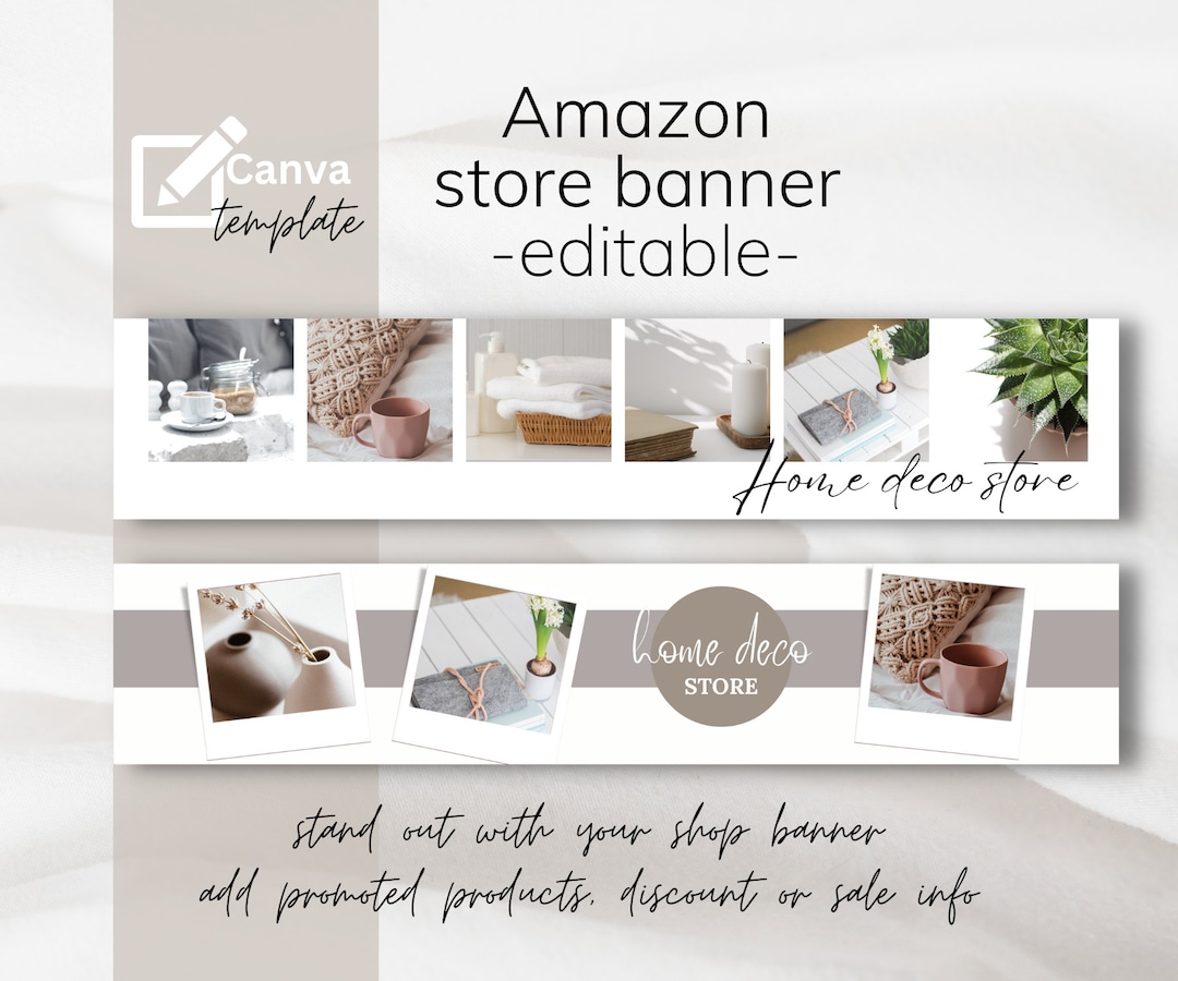 Amazon Storefront Banner Template: Editable Photo Collage (digital ...