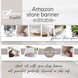 Amazon Storefront Banner, Photo Collage Template Editable With Canva ...