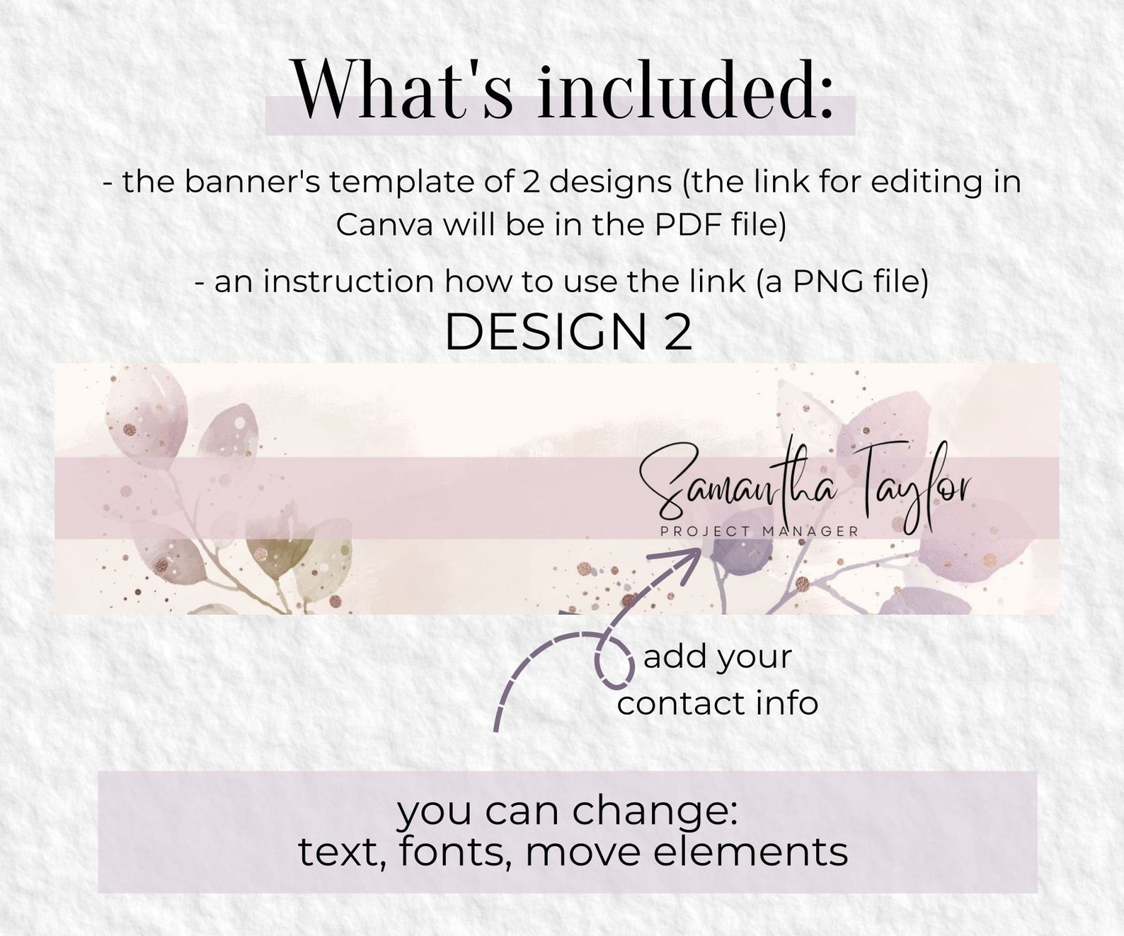 Floral Editable Linkedin Banner Canva Template Pastel Pink Feminine