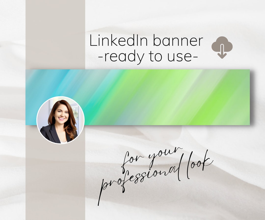Green Linkedin Background for Your Personal Branding on - Etsy