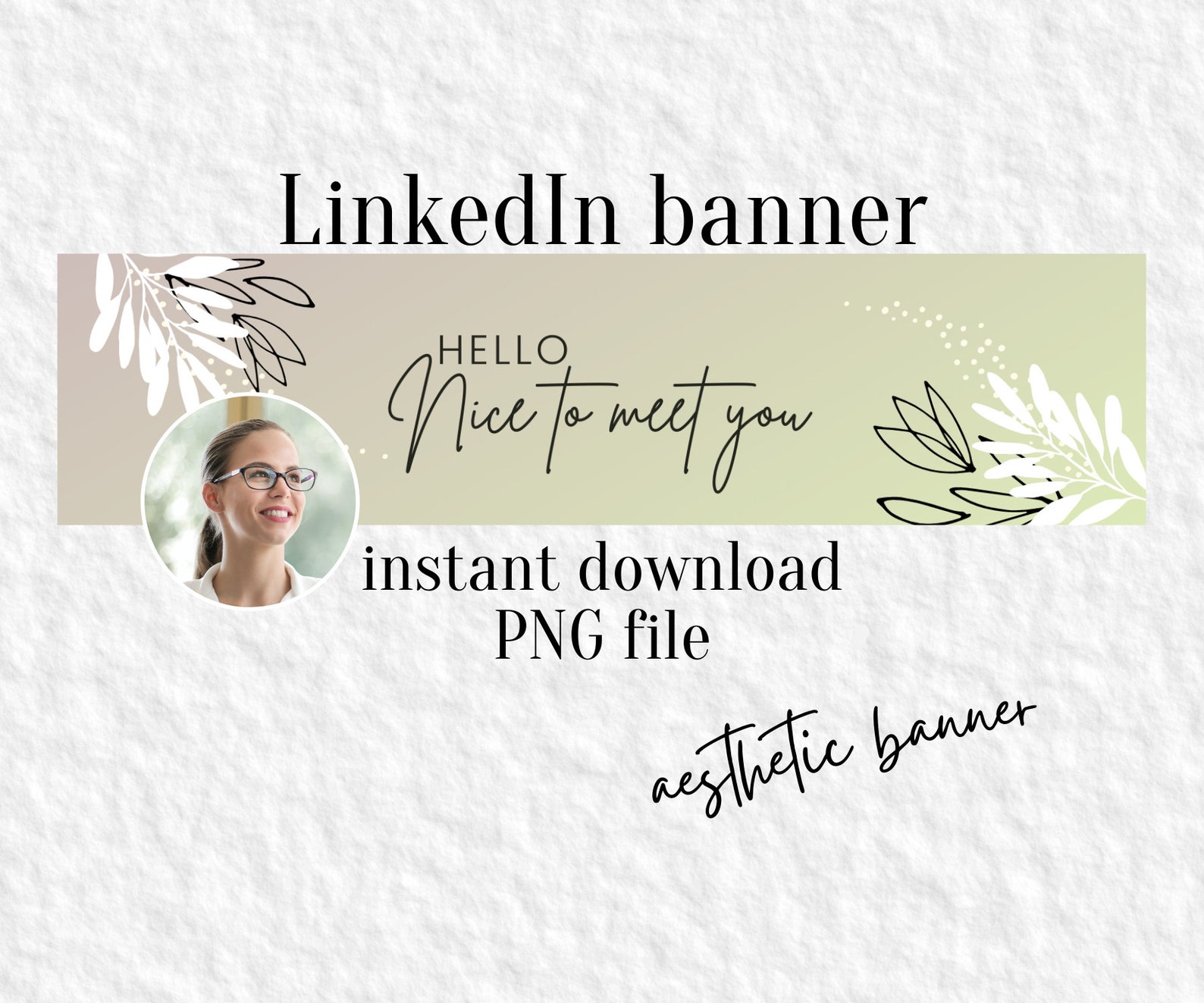 Floral Linkedin Banner for Your Personal Branding on Linkedin | Etsy