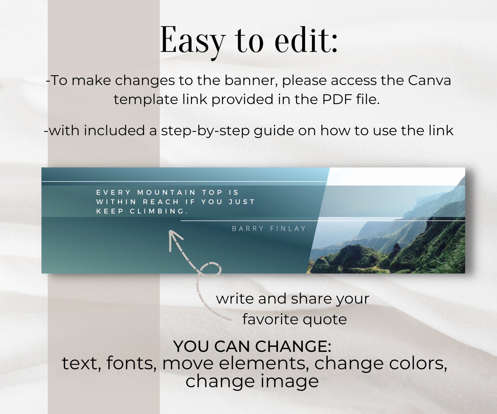 Linkedin Banner Professional With Motivational Quote, Gradient ...