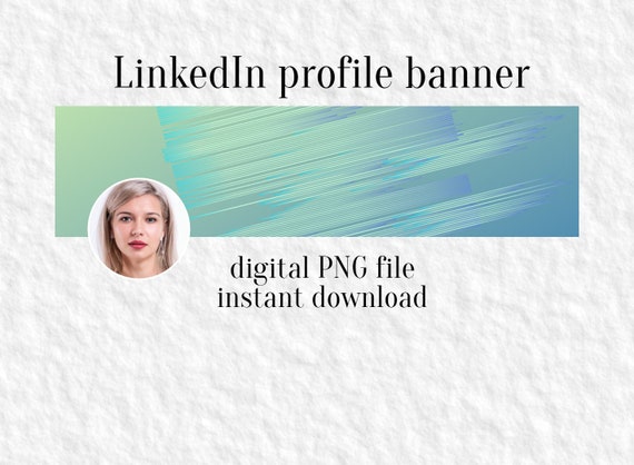 ELEGANT Linkedin Banner Image STRIPES Gradient Banner for Her - Etsy