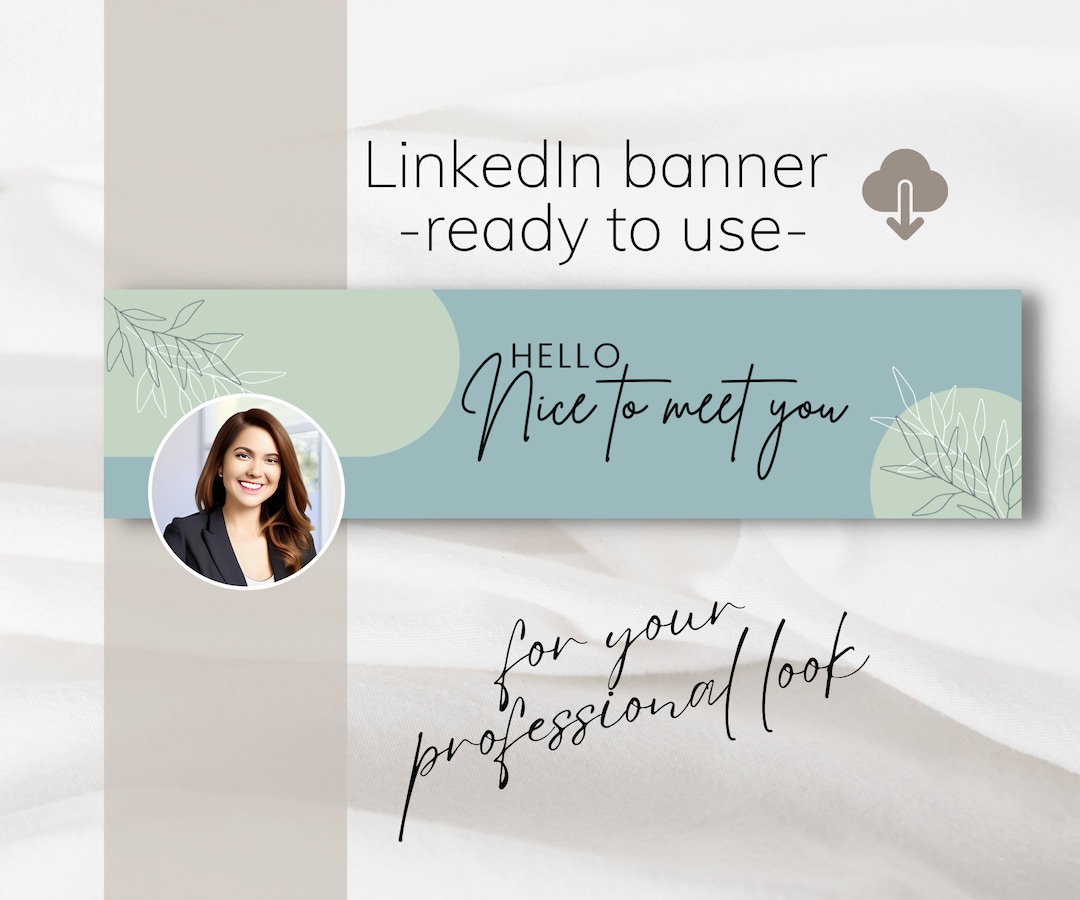 Light Green Floral Linkedin Banner for Your Personal Branding on ...