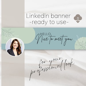 Light Green Floral Linkedin Banner for Your Personal Branding on ...