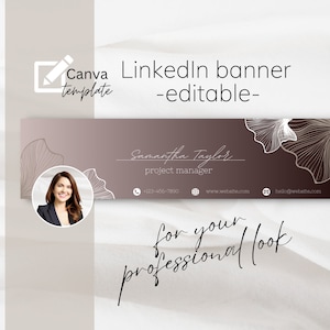 Linkedin Banner Professional, Beige Gradient Background With Ginkgo ...