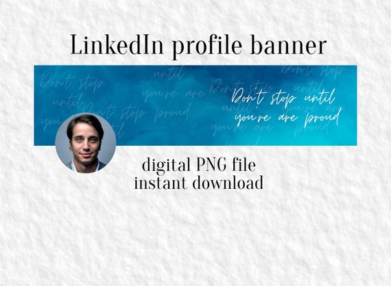 Linkedin Banner With Quote don't Stop Until | Etsy