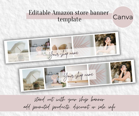 Amazon Storefront Banner Template Editable With Canva Boho - Etsy