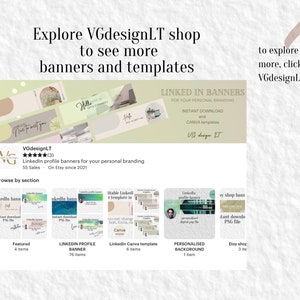 Editable Professional Linkedin Banner With Contact Info Canva | Etsy