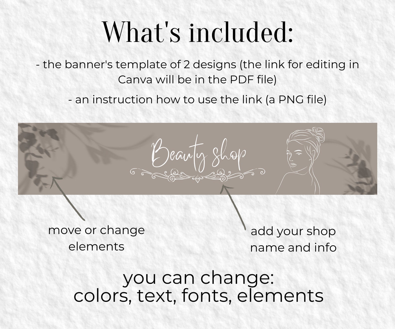Amazon Storefront Banner Template Editable With Canva, Beige Banner for ...