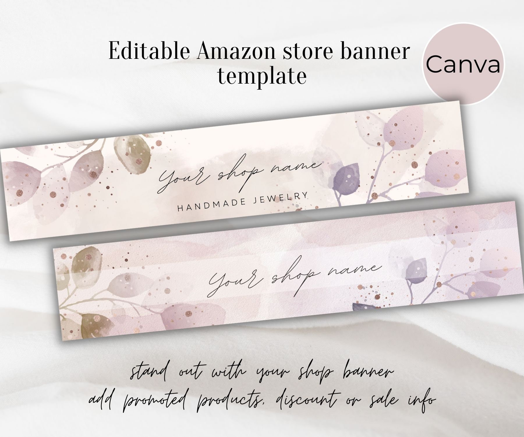 Amazon Storefront Banner Template Editable With Canva, Hero Image ... Amazon Storefront Banner Template Editable With Canva, Hero Image ...