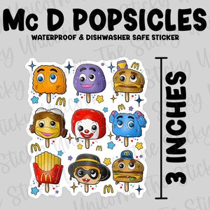 Golden Arches Popsicle Sticker, Waterproof Sticker, Gumball Eyes ...
