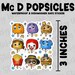 Golden Arches Popsicle Sticker, Waterproof Sticker, Gumball Eyes ...