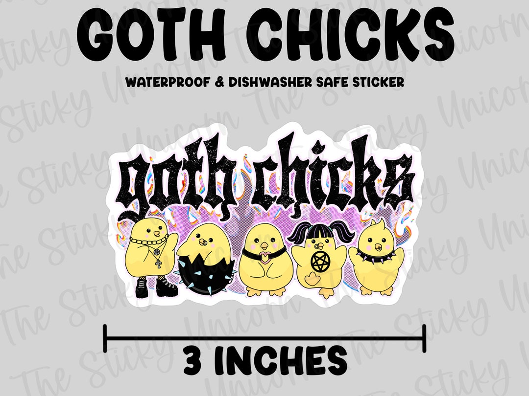 Goth Chicks Sticker, Waterproof Sticker, Gothic Girl Sticker Gift ...
