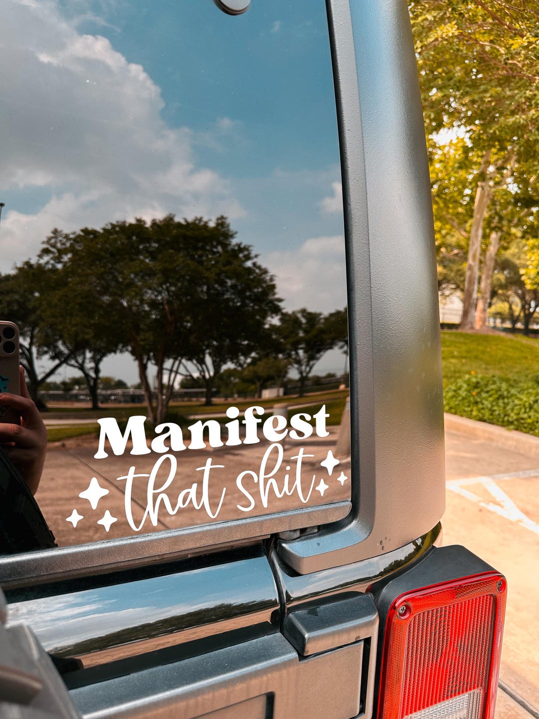Manifest That Shit Car Decal, Weatherproof Window Decal, Witchy Car ...
