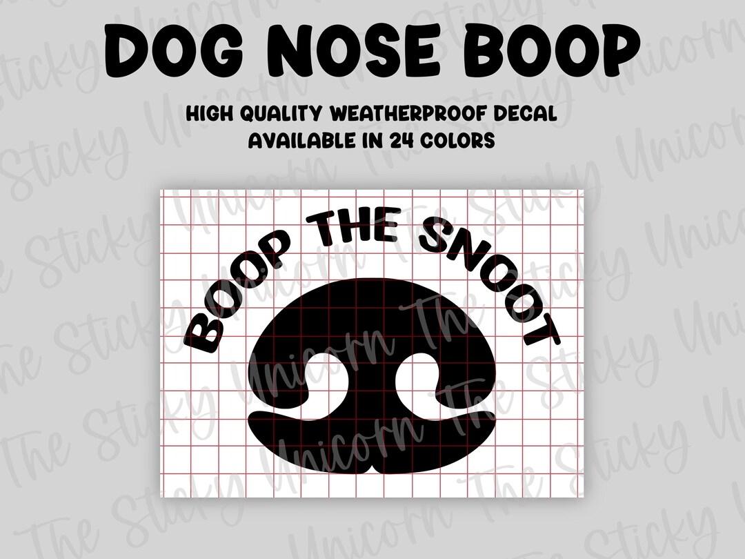 Boop the Snoop Dog Nose Car Decal, Waterproof Vinyl Car Decal Sticker ...