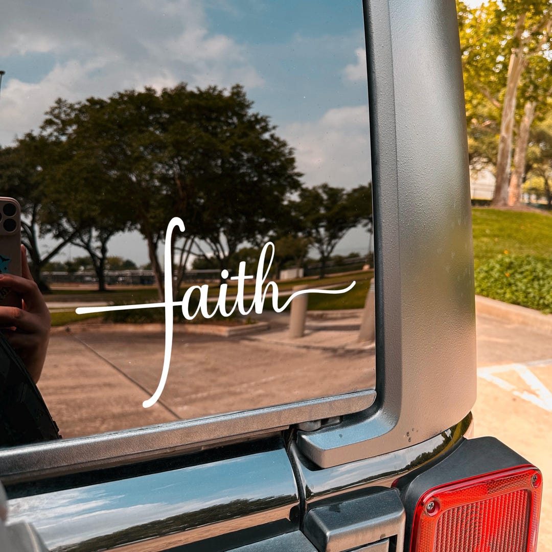 Faith Decal, Weatherproof Bible Decal, Religious Sticker, Faith Car ...