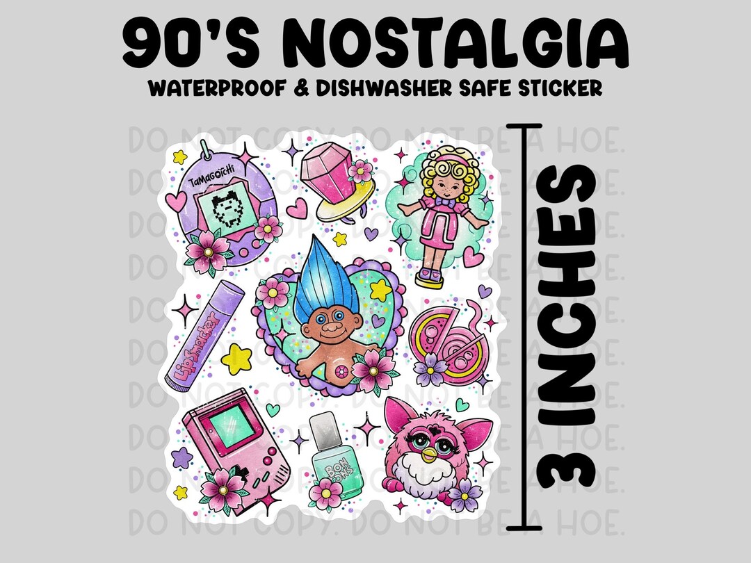 90’s Nostalgia Sticker, Waterproof Sticker, Laptop Sticker, Sticker ...