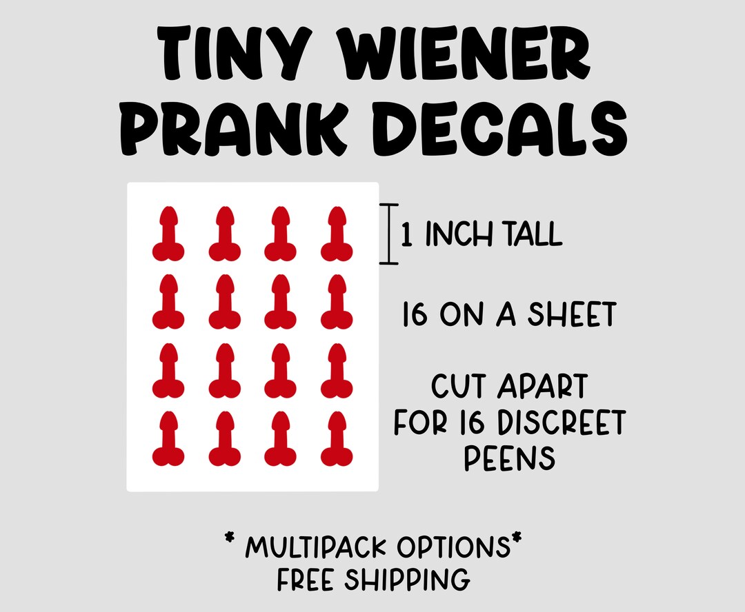 Discreet Wiener Decal, Roommate Prank, Penis, Prank Decal, Penis ...