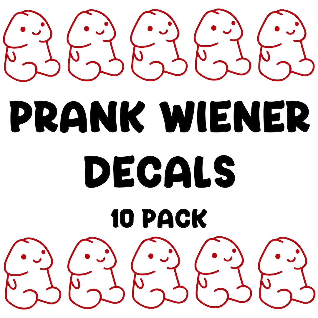 Discreet Wiener Decal, MULTIPACK, Tiny Penis, Prank Decal, Penis ...