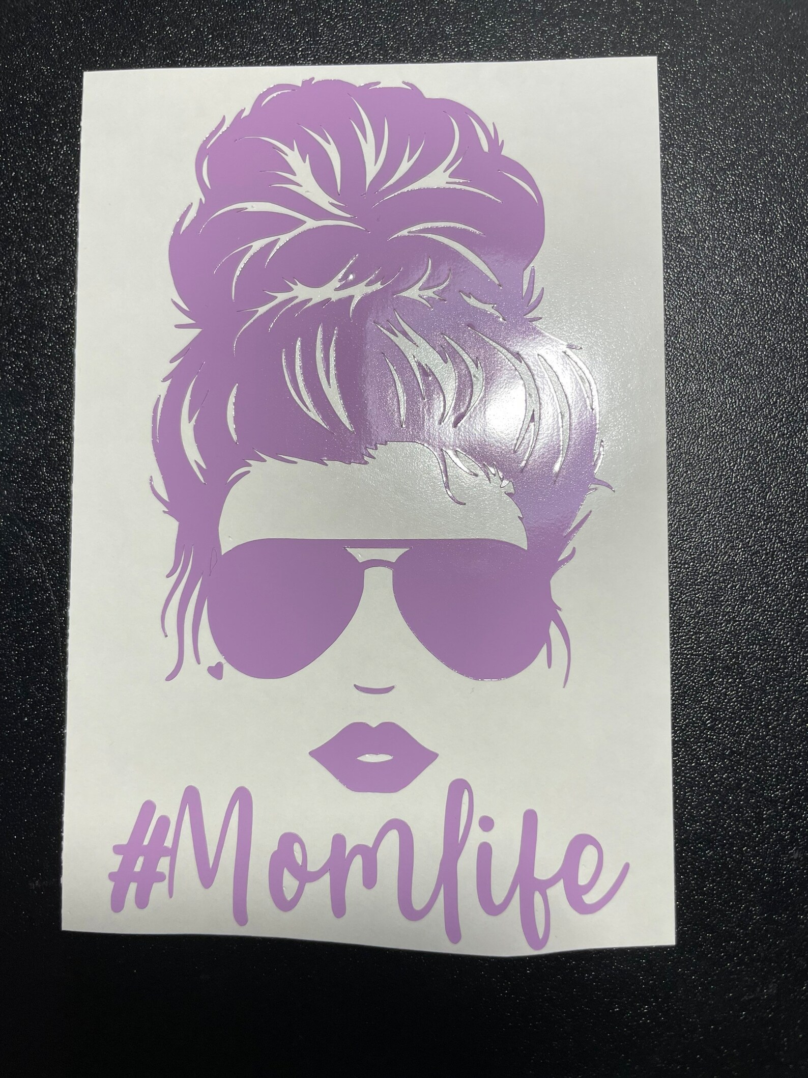 Mom Life Decal Messy Bun Bumper Sticker Sunglasses Sticker - Etsy