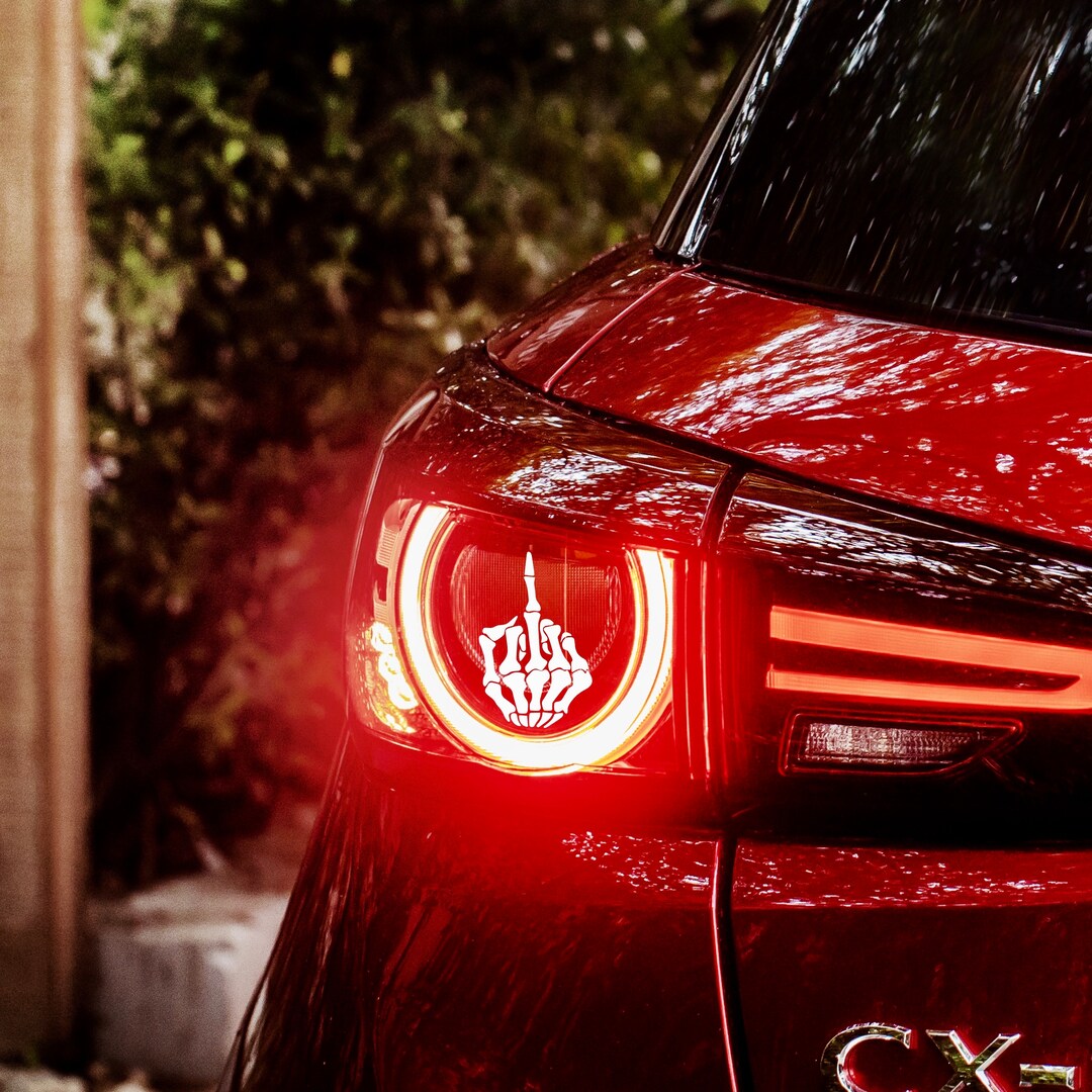 Discreet Middle Finger Decal, Skeleton Finger Sticker, Fun Prank Decal ...