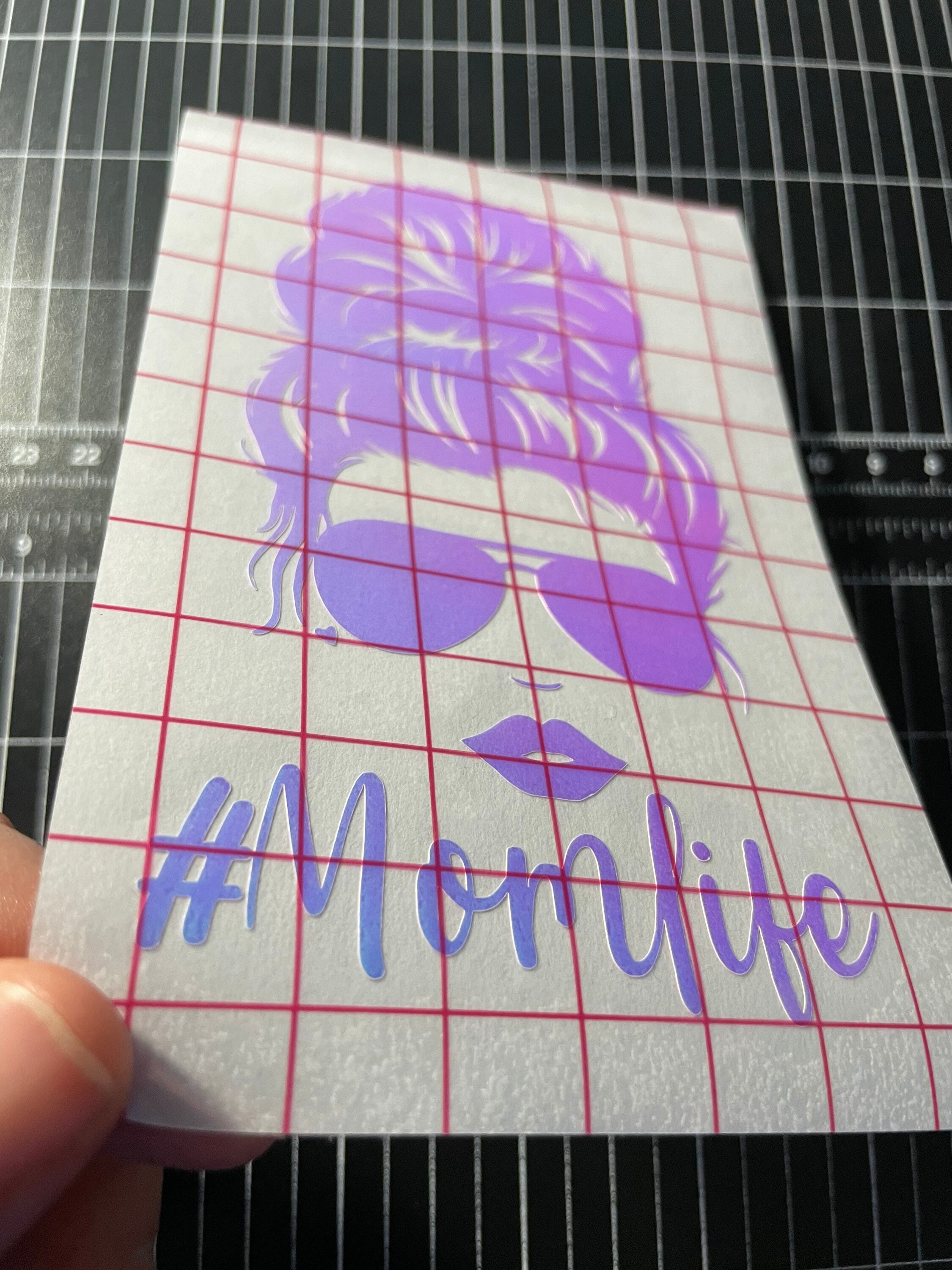 Mom Life Decal Messy Bun Bumper Sticker Sunglasses Sticker - Etsy