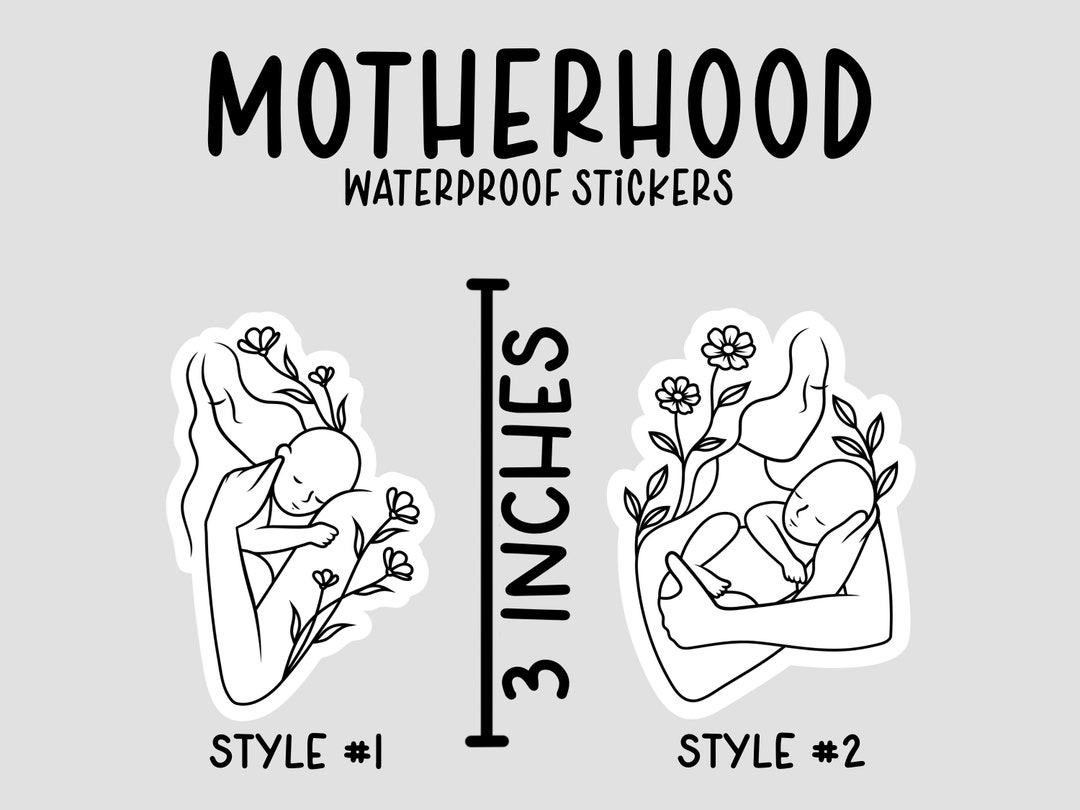 Motherhood Sticker Cute Mom and Baby Sticker Water Proof - Etsy